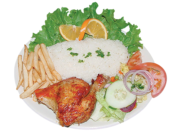 Rotisserie Chicken Platter - BANDEJA CON POLLO AL CARBON - Pollos Mario